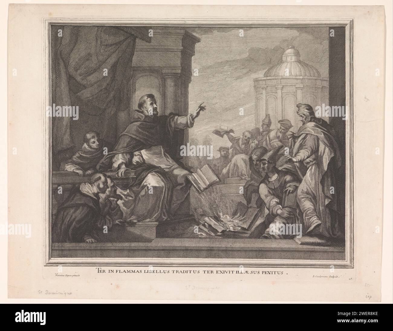Holy Dominicus and De Albigenzen, Jacob Coelemans, After Francesco ...