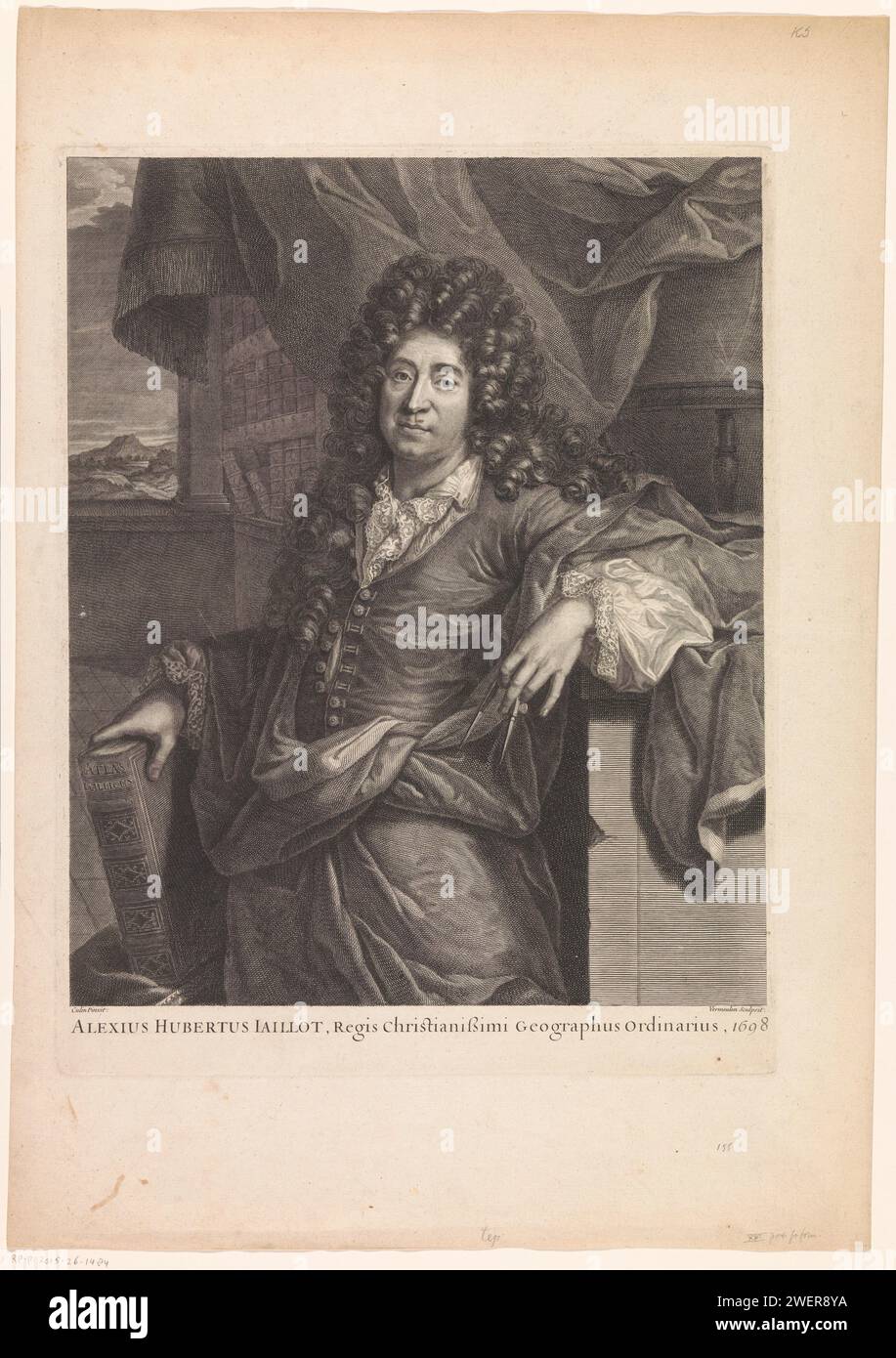 Portrait of Alexis Hubert Jaillot, Cornelis Martinus Vermeulen, After J ...