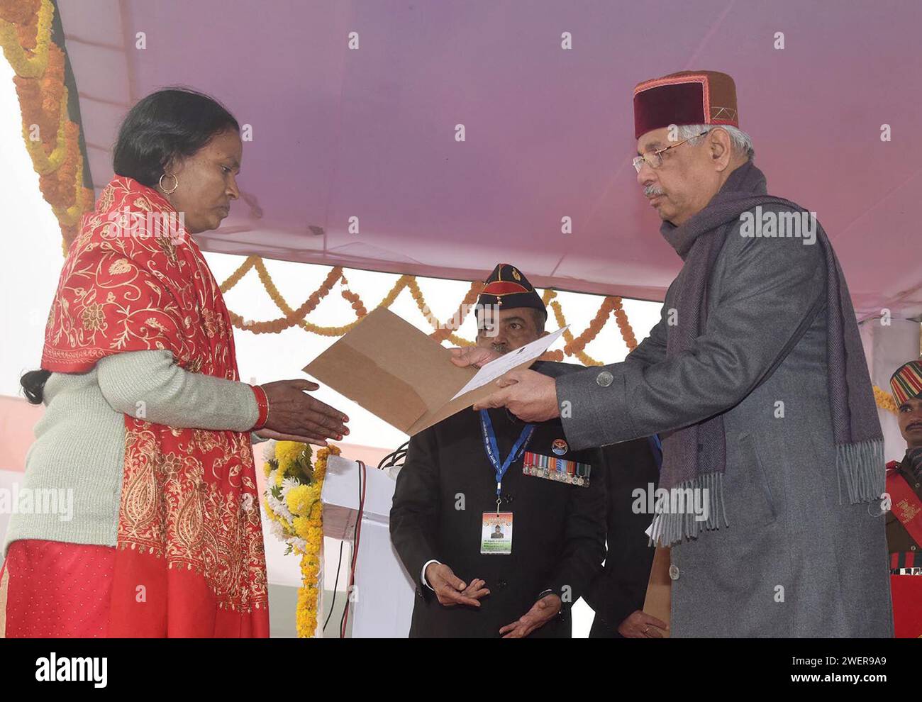 PATNA, INDIA - JANUARY 26: Bihar Governor Rajendra Vishwanath Arlekar ...
