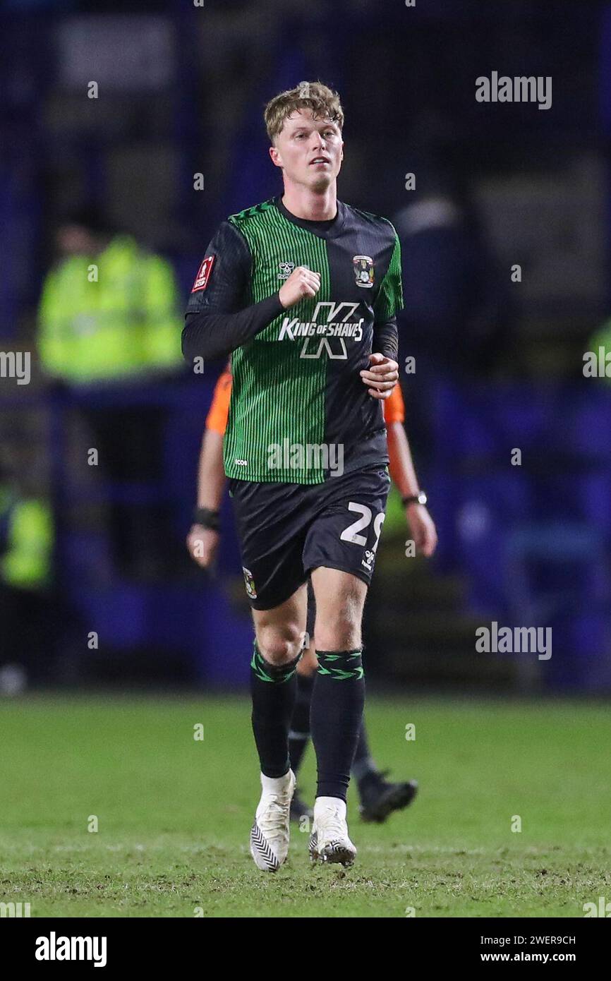 Sheffield, UK. 26th Jan, 2024. Coventry City Victor Torp (29) scores a ...