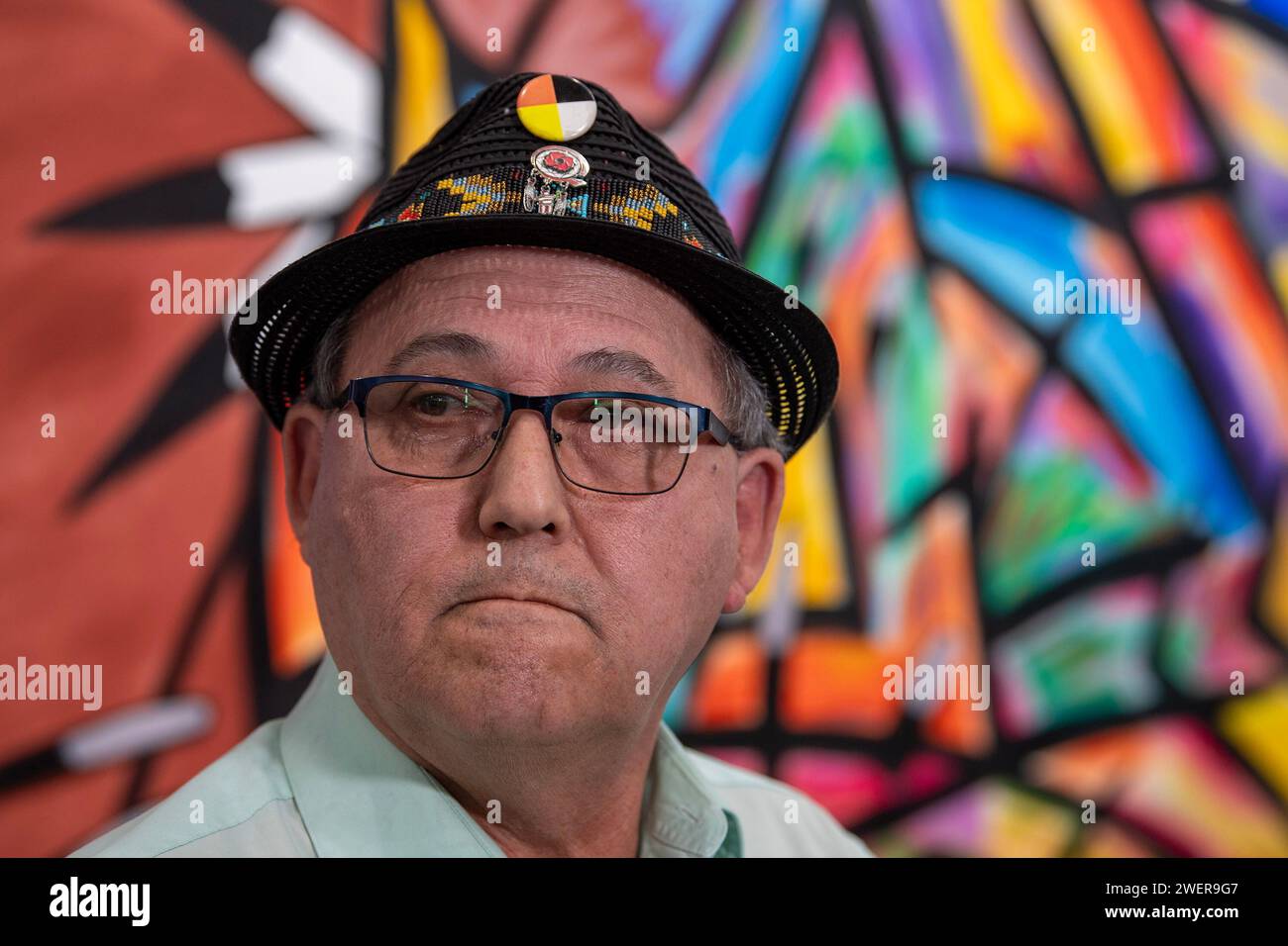 Melfort, Canada. 26th Jan, 2024. Kim Beaudin, the national vice-chief ...