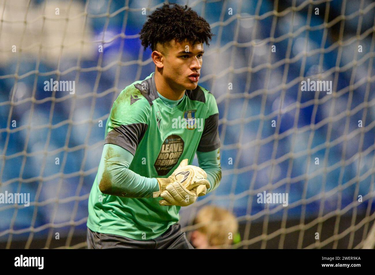 Pierce Charles of Sheffield Wednesday during warm up ahead of the ...