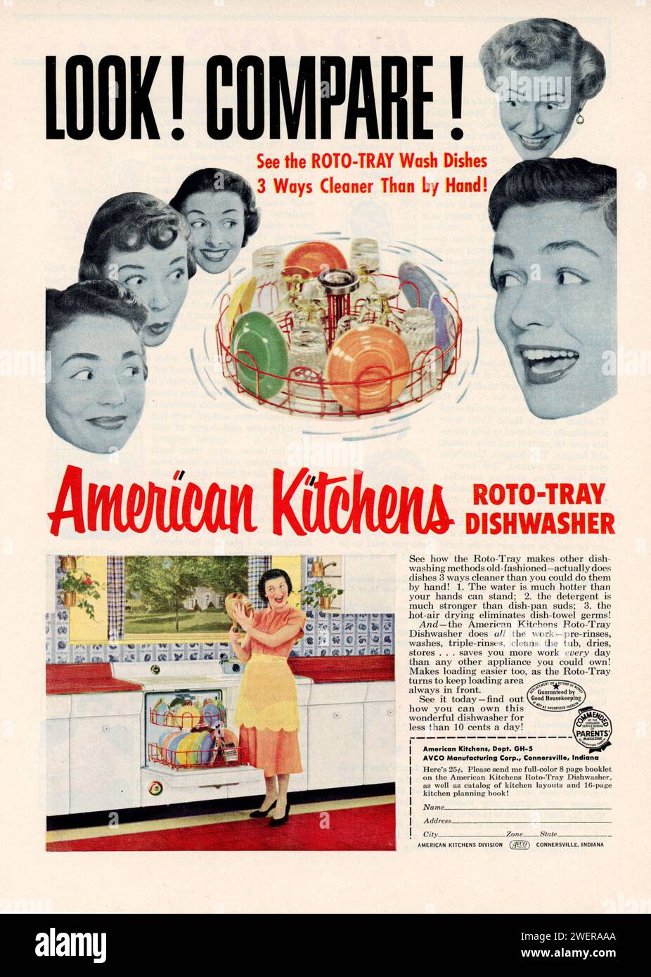 1950s advertisement dishwasher hi-res stock photography and images - Alamy
