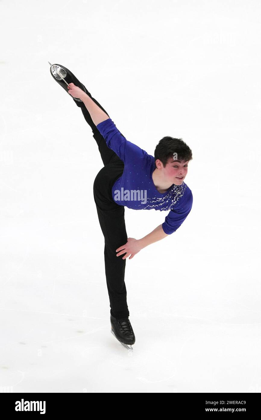 COLUMBUS, OH - JANUARY 26: Joseph Klein skates in the Men's Short ...