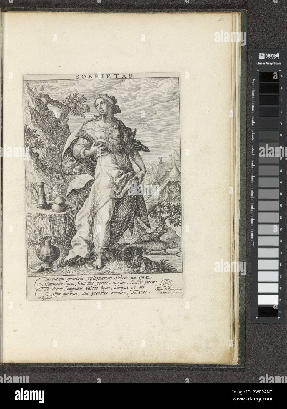 Austerity, 1589 - 1611 print The personification of austerity is in a ...