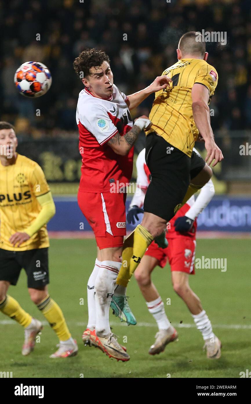 KERKRADE, Netherlands. 26th Jan, 2024. football, Dutch Keuken Kampioen Divisie, Roda JC - Jong ...