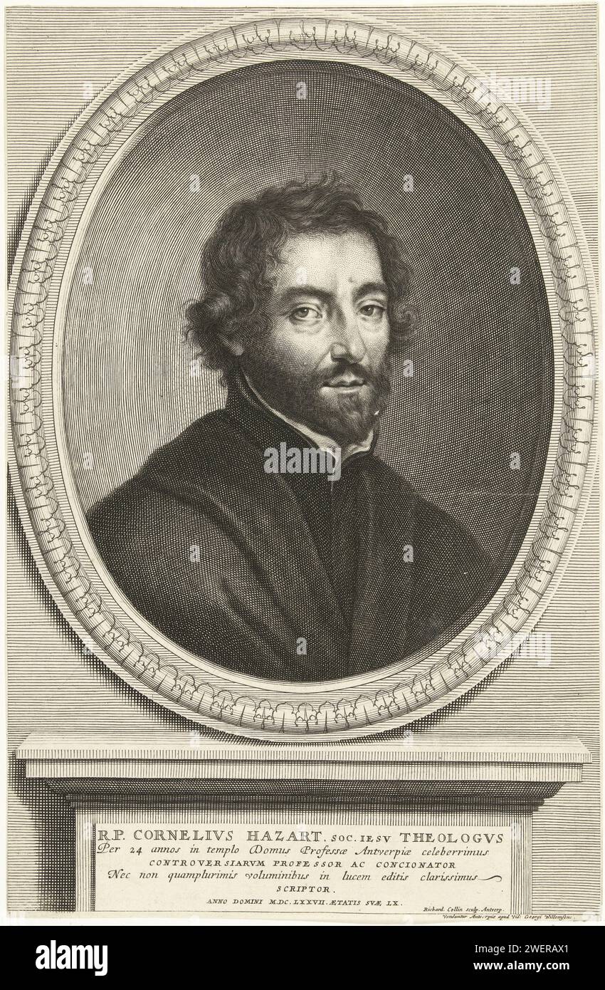 Portret Van Huntersville Hazart, c. 1677 - c. 1700 print Bust of the ...