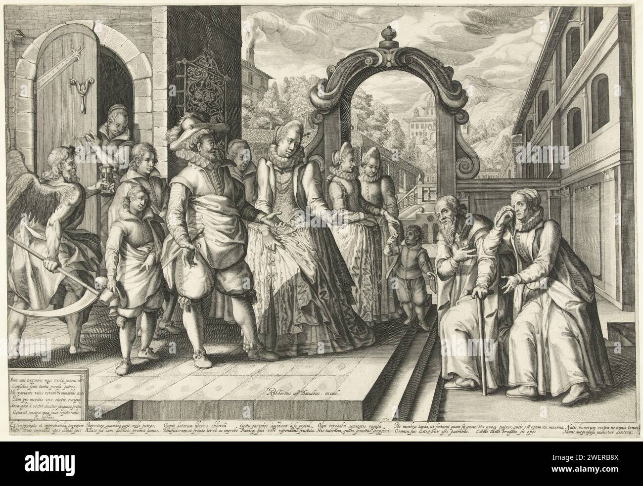 Poor Parents, Rich Children, anonymous, 1608 - 1610 print A rich couple ...