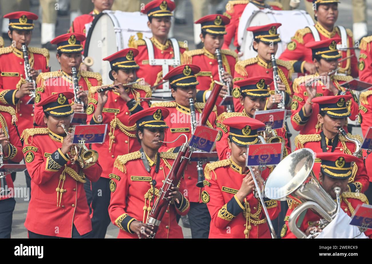 NEW DELHI, INDIA – JANUARY 26: An all women contingent from Border ...