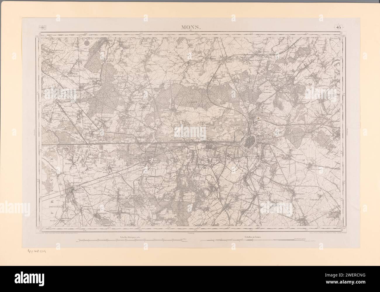 Map of the surroundings of Bergen, Various Manufacturers, 1873 print ...