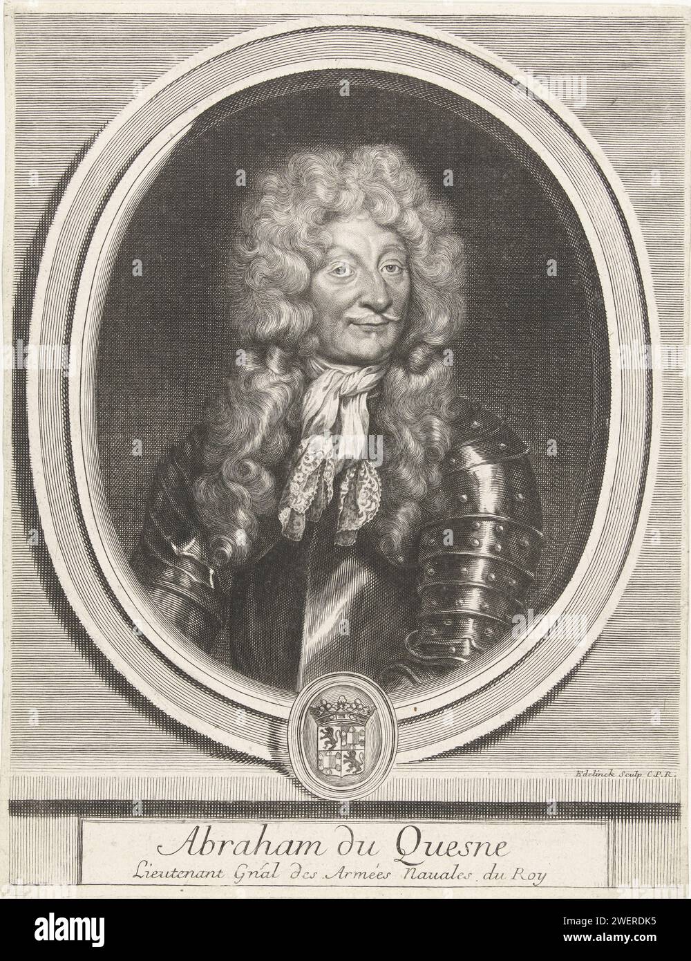Portrait of Abraham Duquesne, Gerard Edelinck, 1666 - 1707 print ...