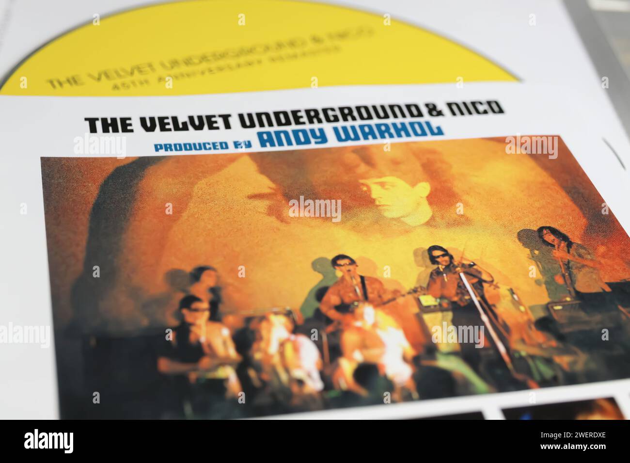 Viersen, Germany - January 9. 2024: Closeup of of The Velvet underground and Nico album cover ...