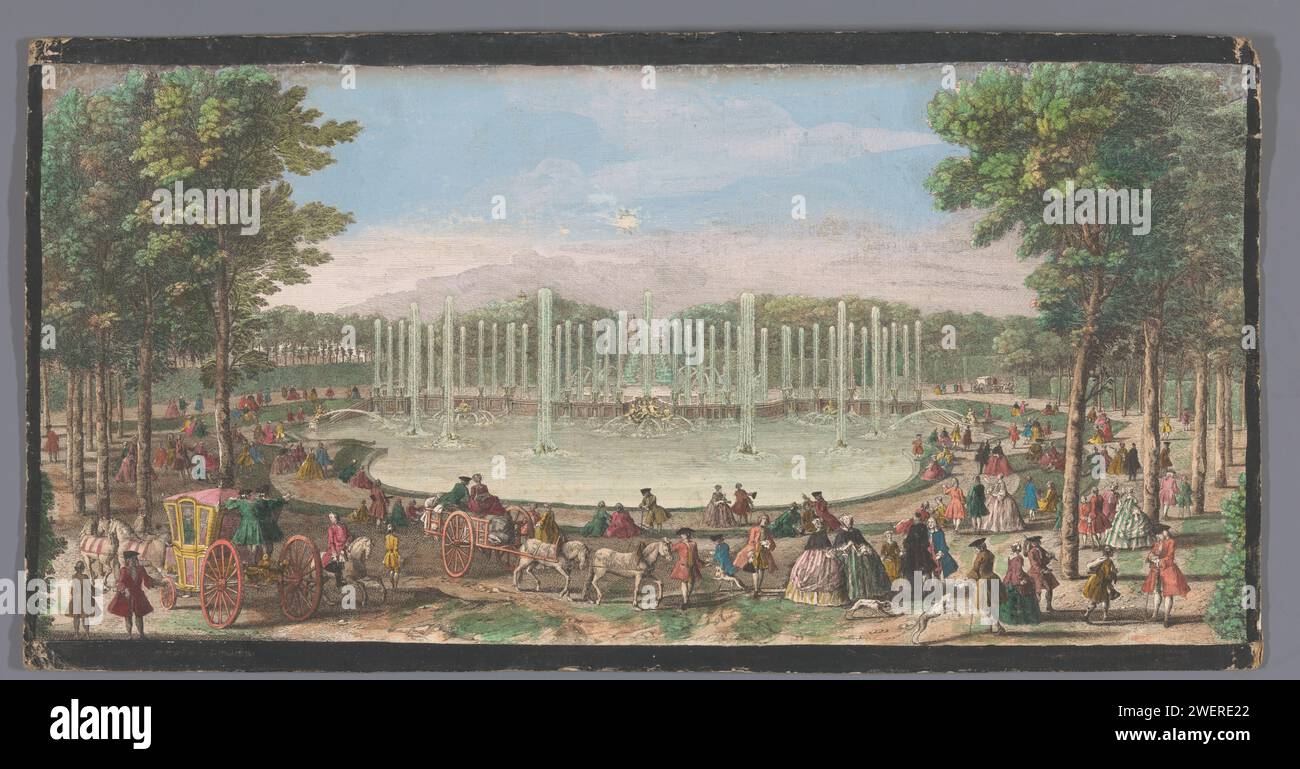 View of the Bassin de Neptune in the garden of Versailles, Jacques ...