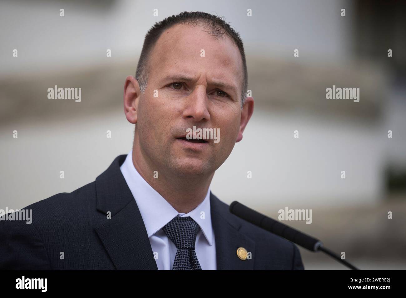 Florida State Rep. Chase Tramont speaks during a press conference ...
