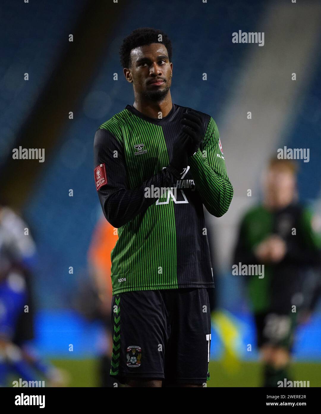 Coventry City's Haji Wright applauds the fans after the Emirates FA Cup ...