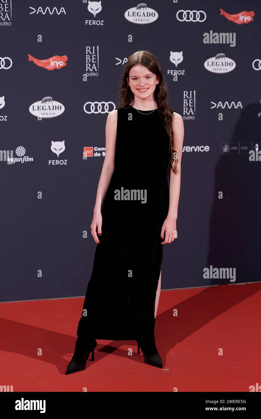 Actress Sara Roch poses on the red carpet prior to the gala of the XI ...