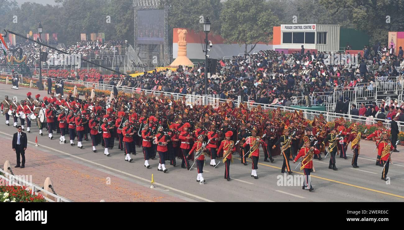 NEW DELHI, INDIA - JANUARY 26: Natinoal Service Scheme ( NSS) Contingent Marching Parade 08 X ...