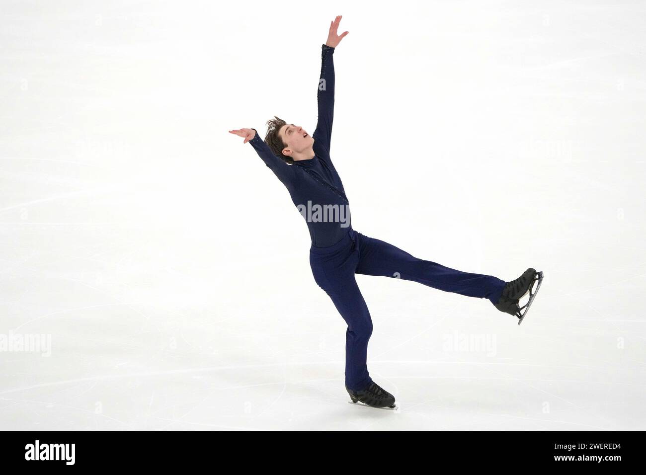 COLUMBUS, OH - JANUARY 26: Kai Kovar skates in the Men's Short Program ...