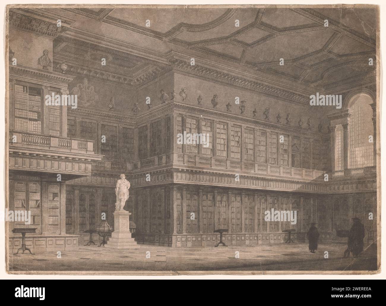 Interior of a Library, Anonymous, 1700 - 1799 print Interior of a ...