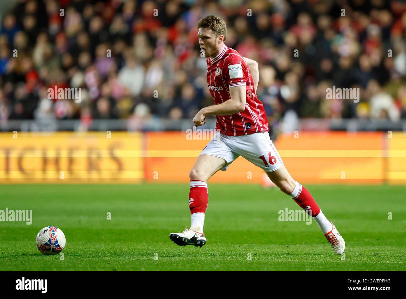 Bristol City's Rob Dickie in action during the Emirates FA Cup fourth ...