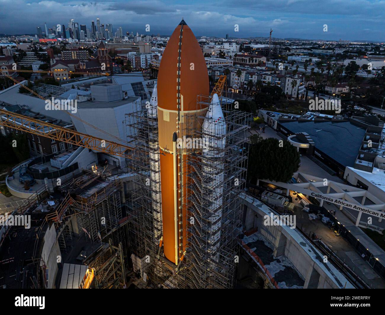 Los Angeles, USA. 21st Jan, 2024. Space Shuttle Endeavour being moved ...