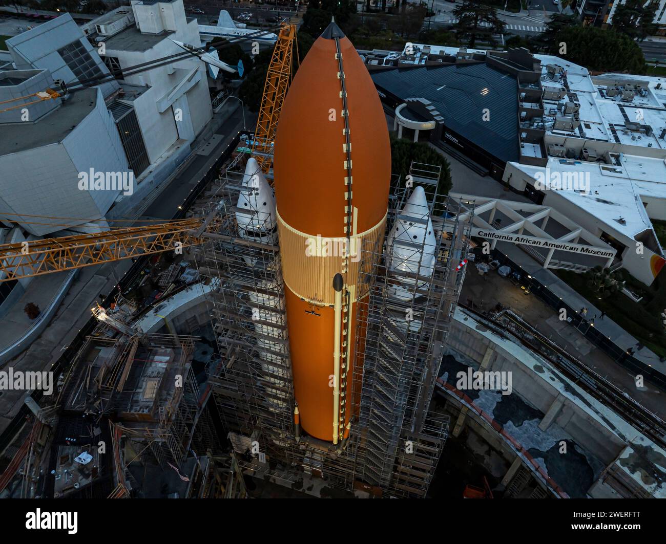 Los Angeles, USA. 21st Jan, 2024. Space Shuttle Endeavour being moved ...