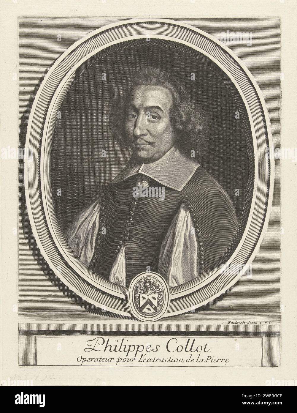 Portret van Philippe Collot, Gerard Edelinck, 1666 - 1707 print ...