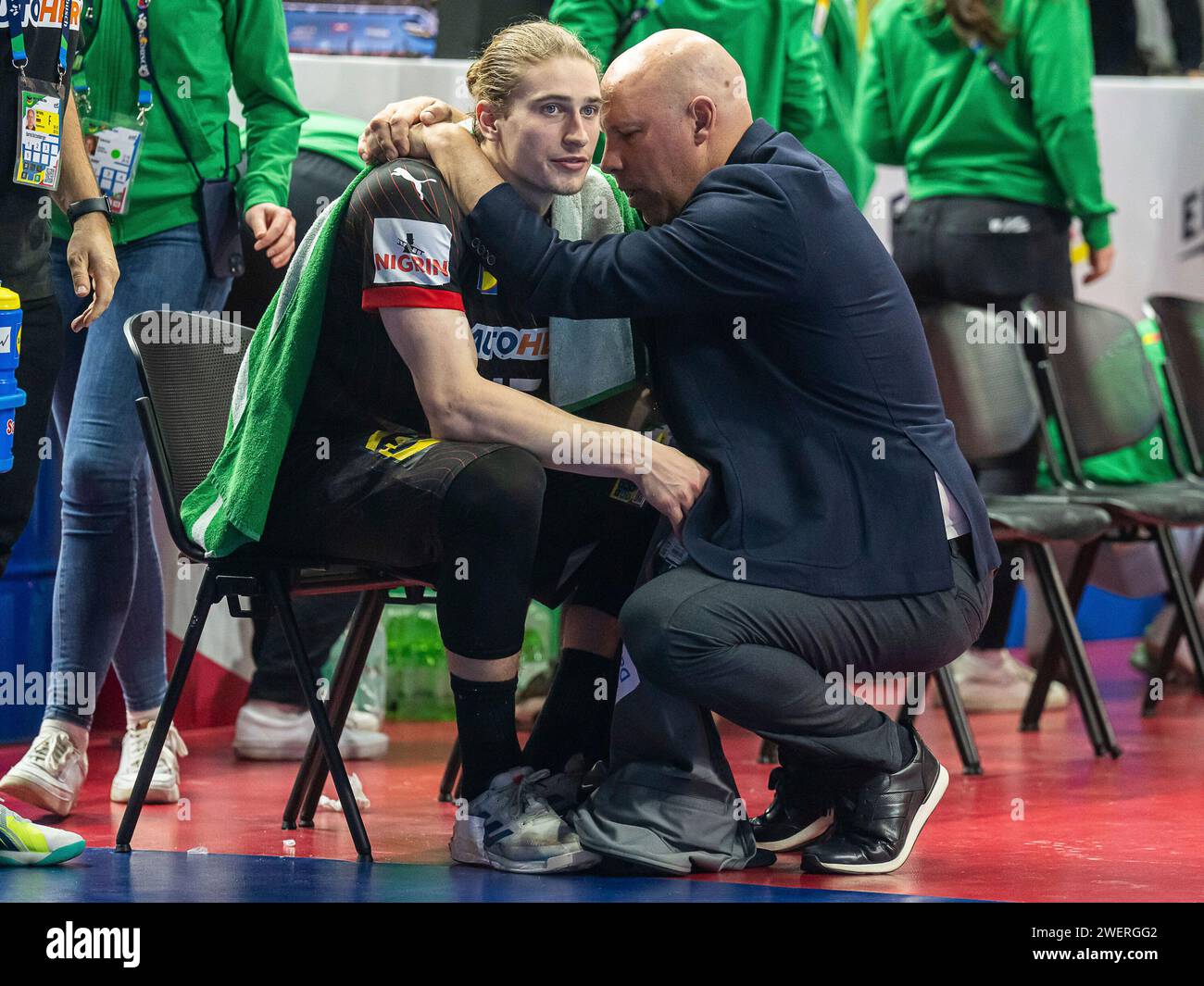 Koeln, Deutschland. 26th Jan, 2024. Juri Knorr (Deutschland, #15) wird ...