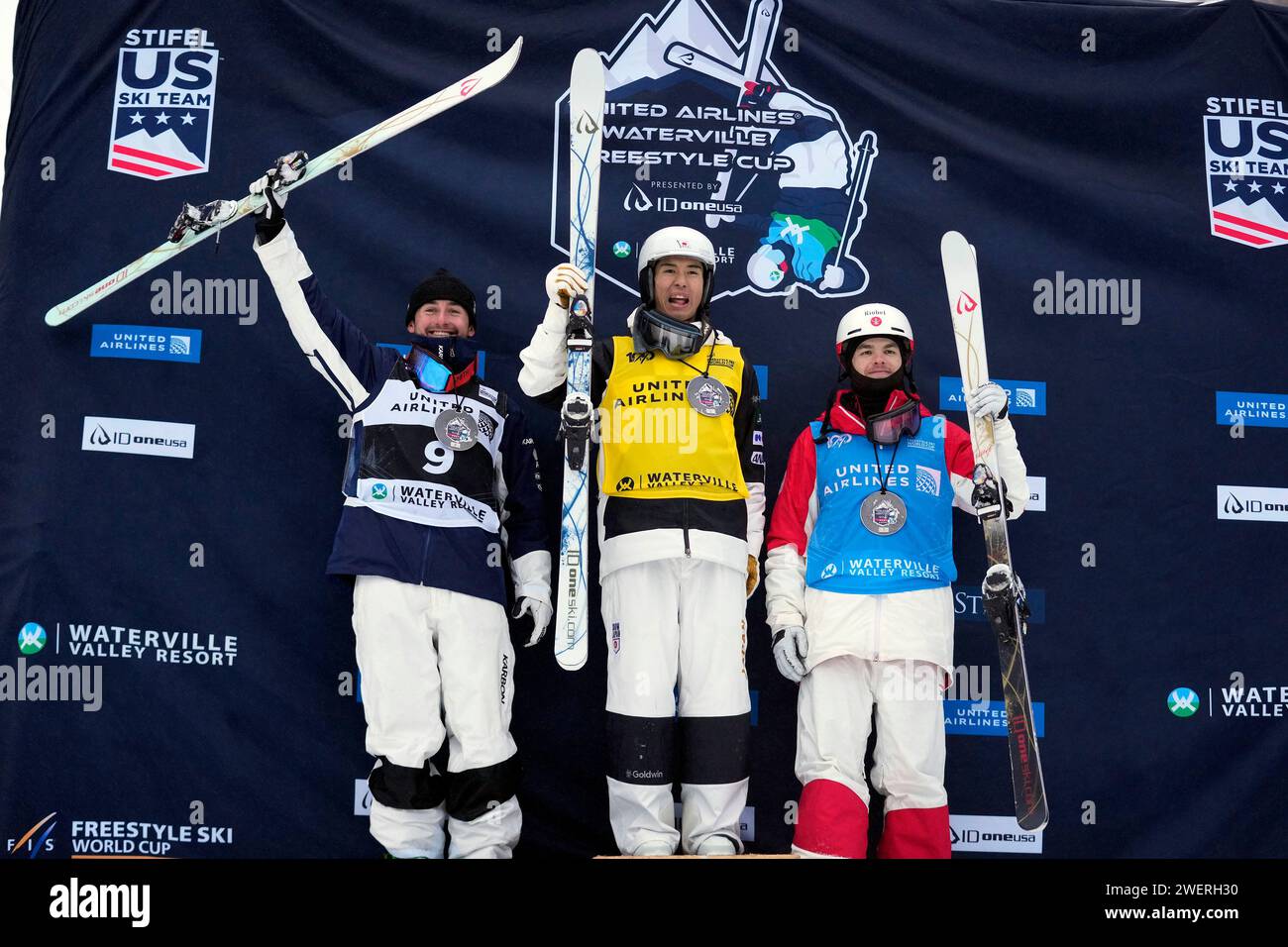 Winner Ikuma Horishima, center, of Japan, second-place Cooper Woods ...