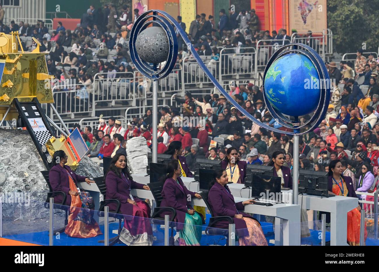 NEW DELHI, INDIA - JANUARY 26: Indian Space Research Organization (ISRO ...