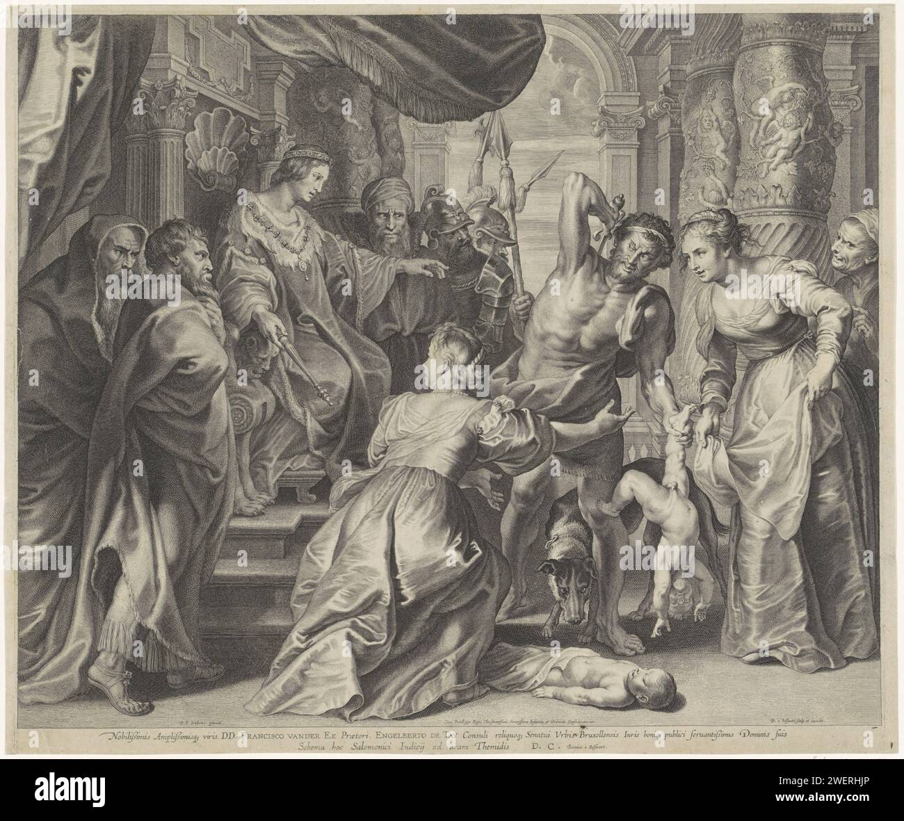 Oorme van Solomon, Boetius Adamsz. Bolswert, after Peter Paul Rubens ...