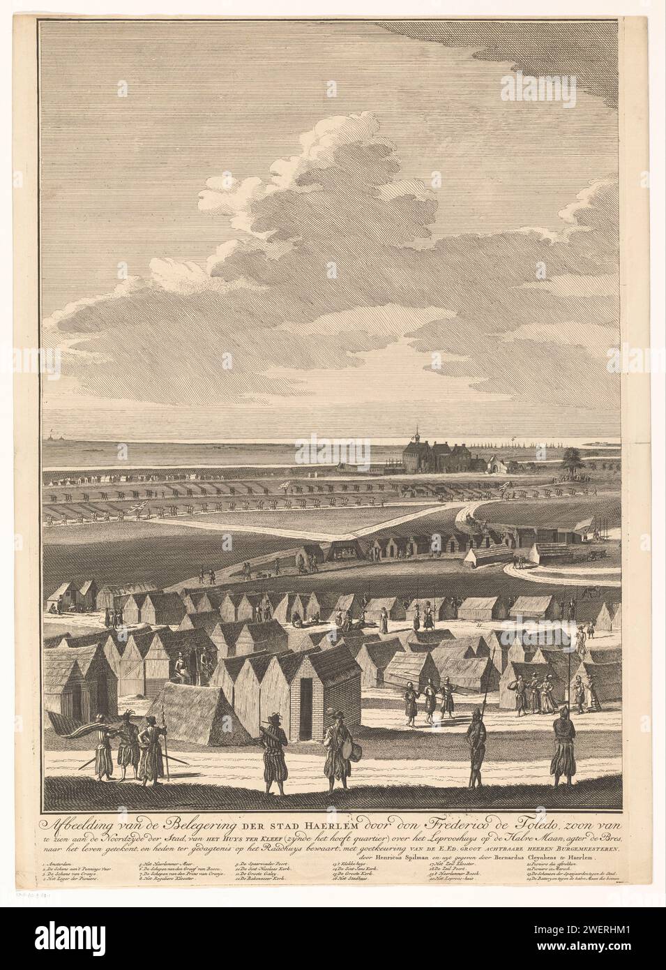 Siege of Haarlem, 1572-1573 (left sheet), Hendrik Spilman, after ...