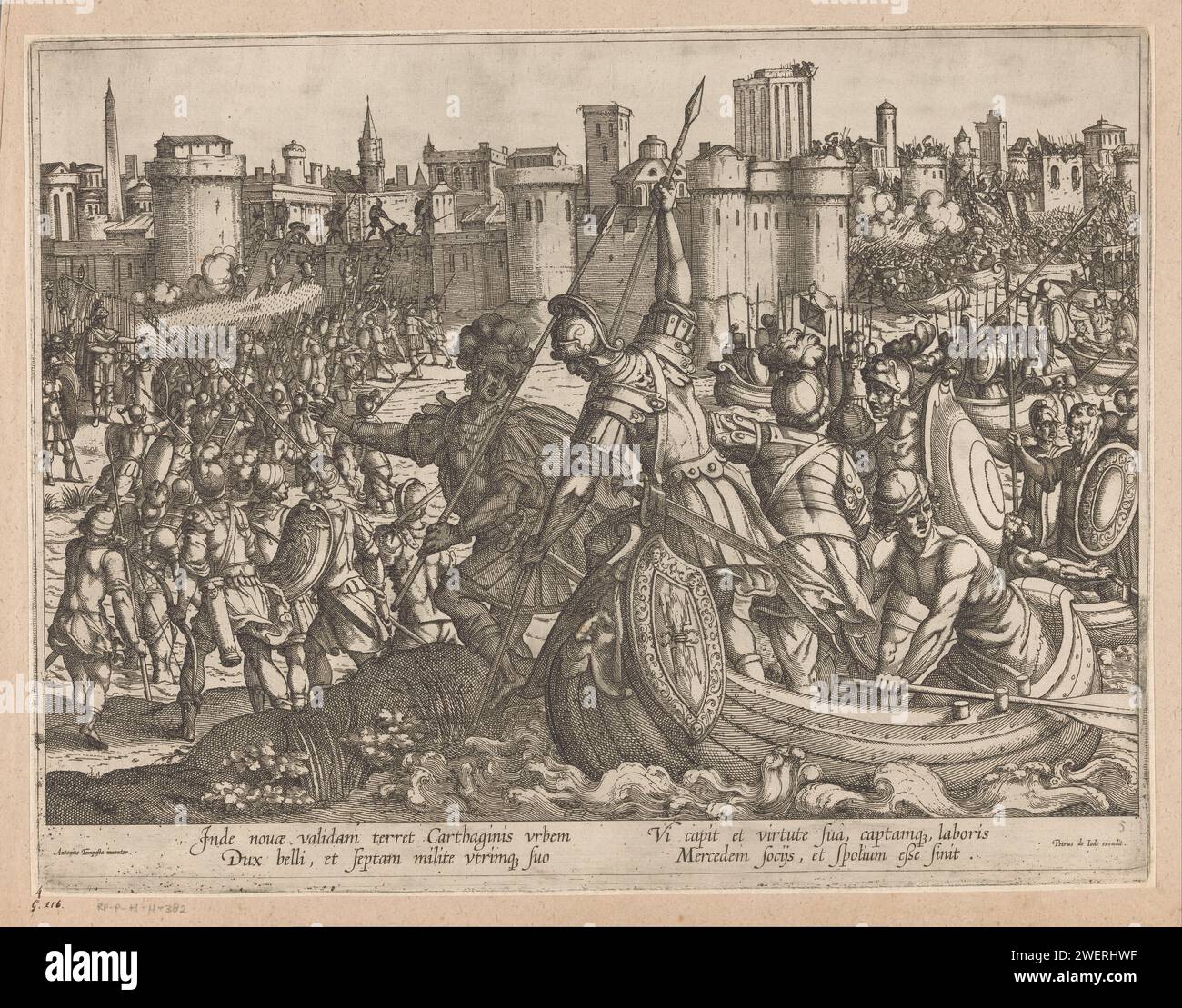 Scipio Africanus and his army attack Carthage Nova, monogram miss ICG ...