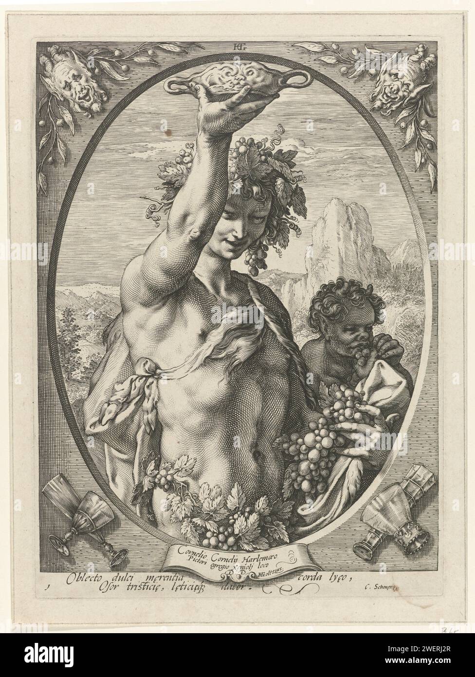 Bacchus, Hendrick Goltzius, after Cornelis Cornelisz. Van Haarlem, 1575 ...