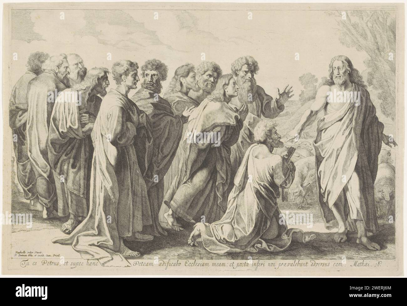 Christ gives the keys to the Kingdom of Heaven to Peter, Pieter Claesz ...