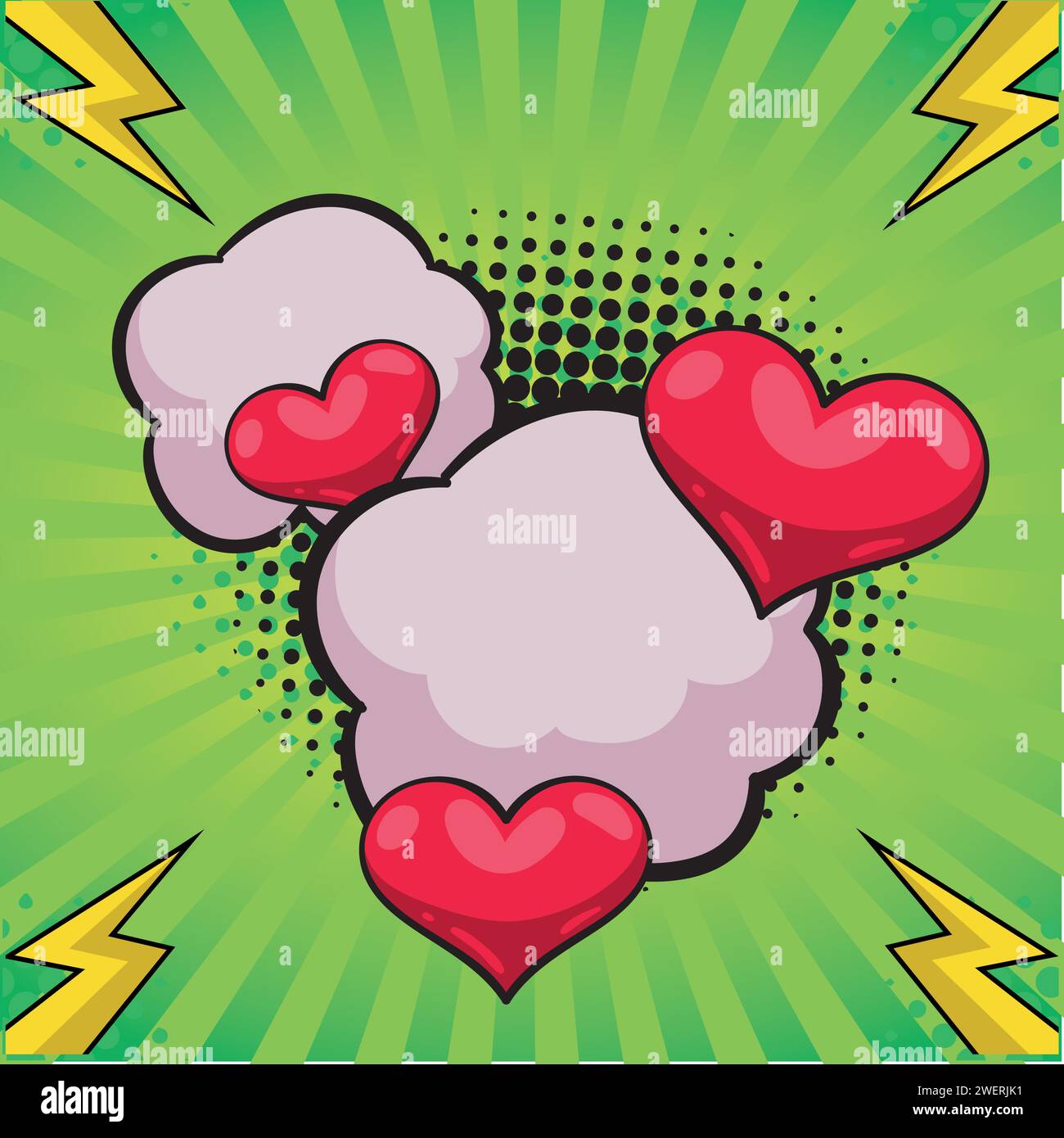heart love pop art style vector image Stock Vector Image & Art - Alamy