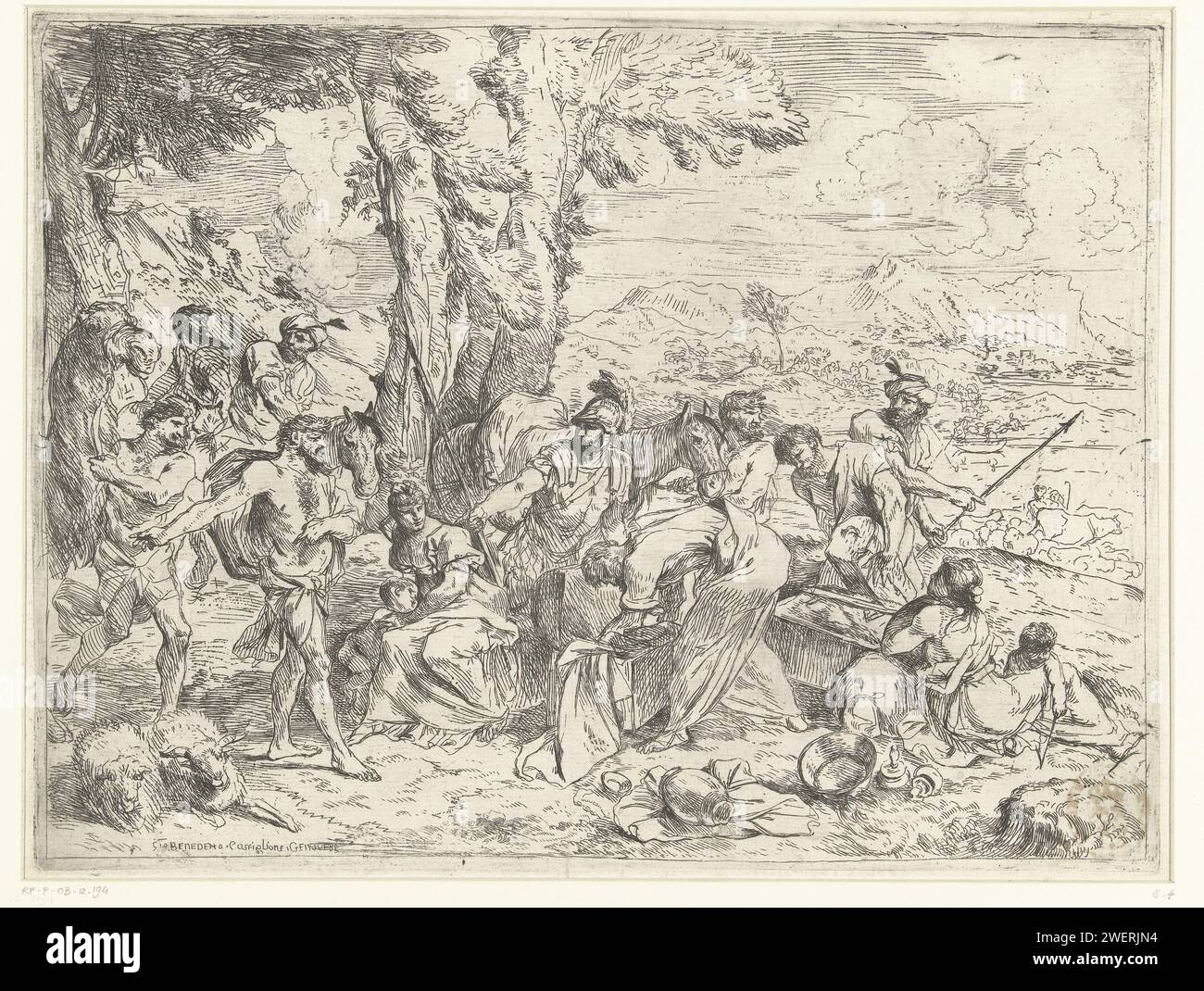 Laban searches the assets of Jakob and Rachel, Giovanni Benedetto ...