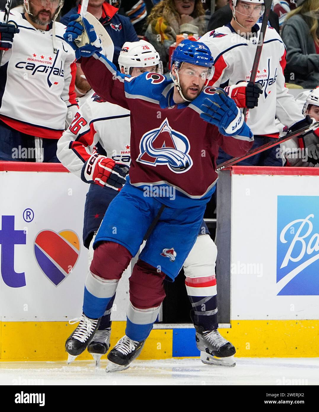 Colorado Avalanche left wing Jonathan Drouin (27) and Washington ...