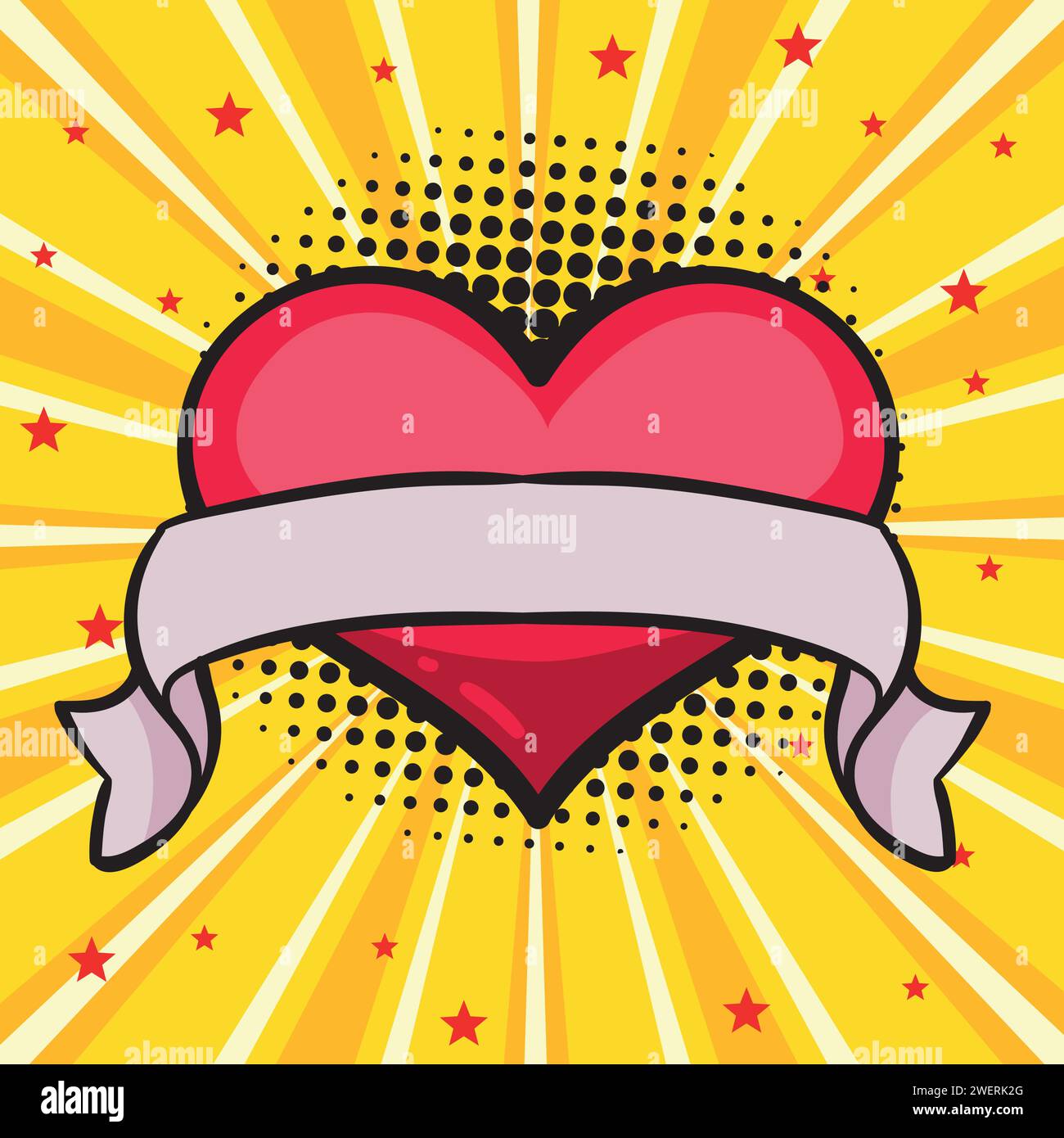 heart love pop art style vector image Stock Vector Image & Art - Alamy