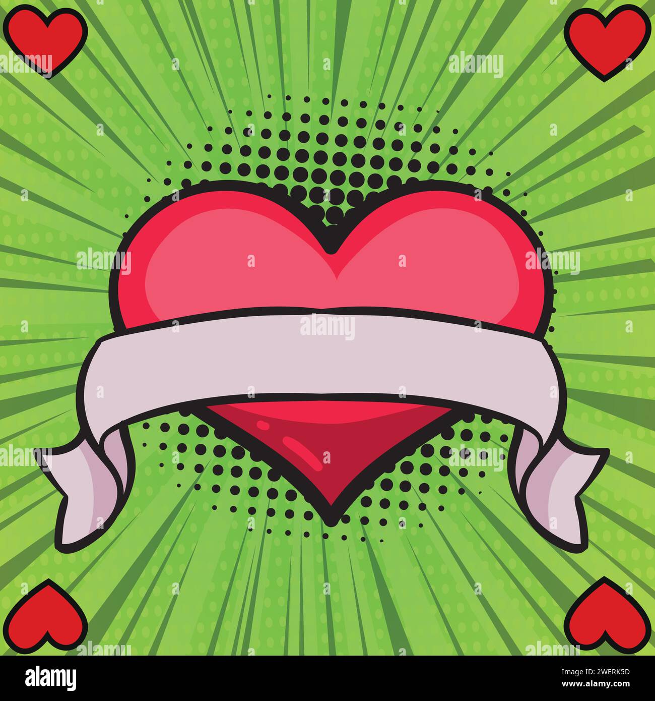 heart love pop art style vector image Stock Vector Image & Art - Alamy