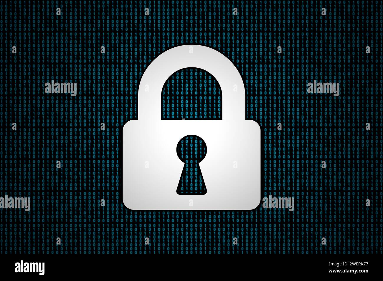 Binary code in lock hi-res stock photography and images - Alamy