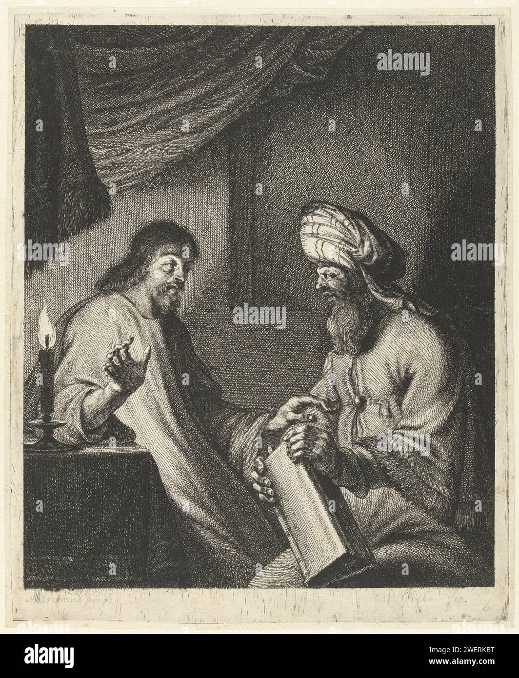 Christ in conversation with Nikodemus, Pieter Fransz de Grebber, after ...