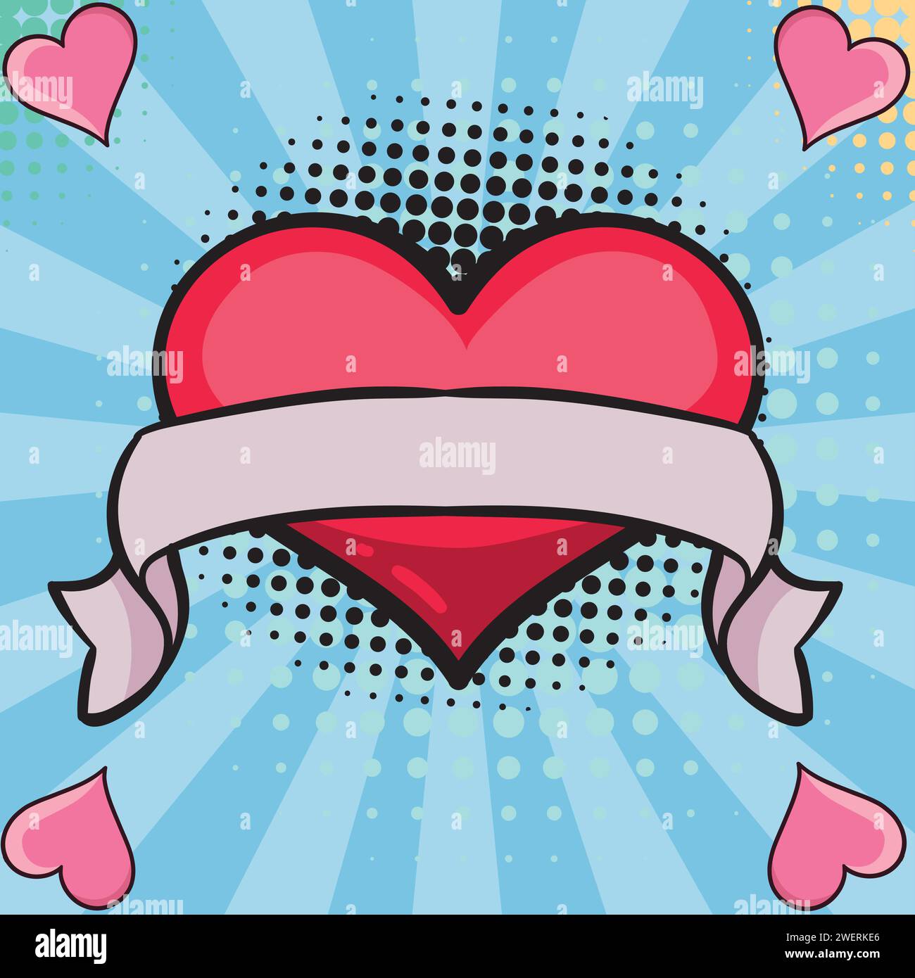heart love pop art style vector image Stock Vector Image & Art - Alamy