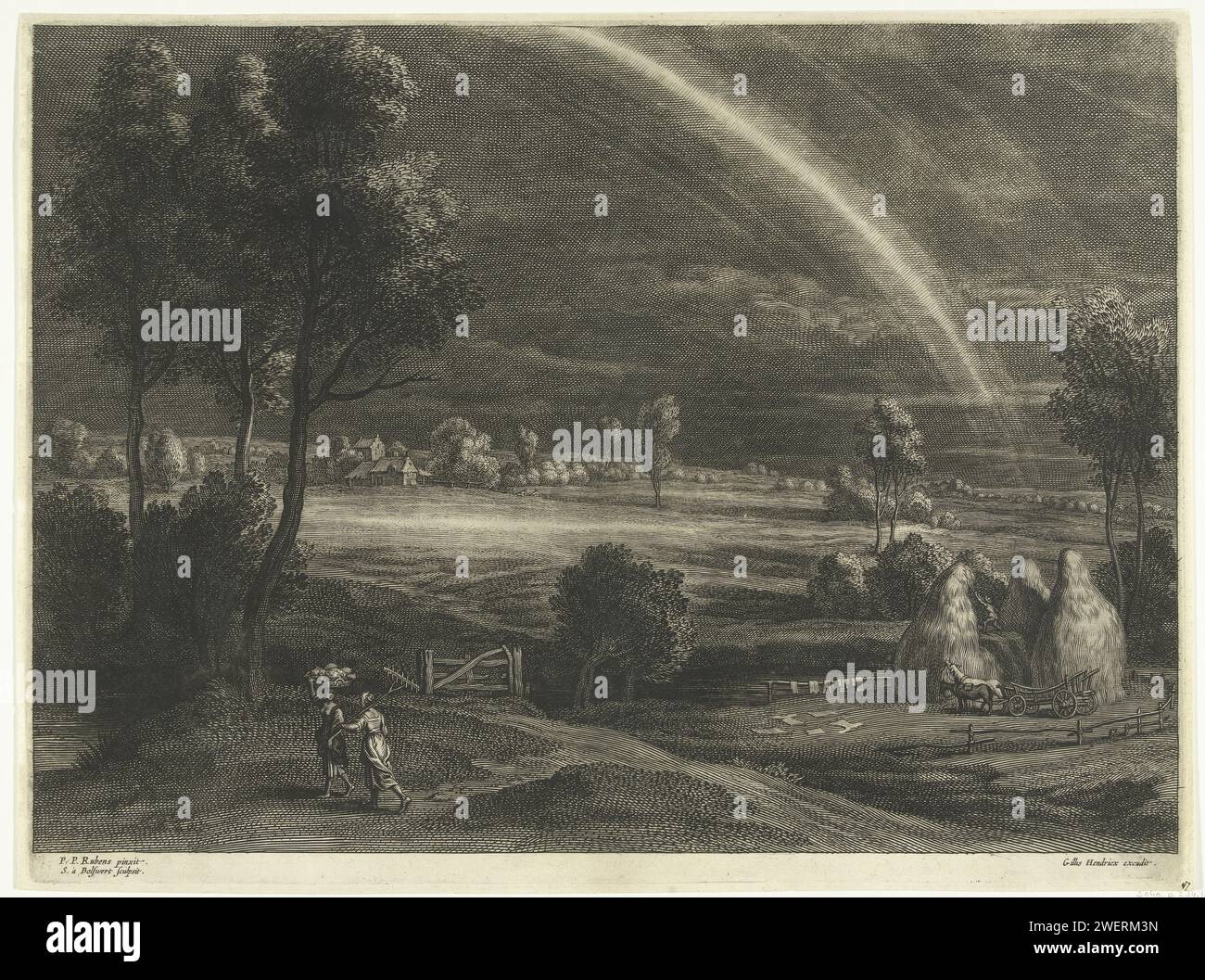Landscape with rainbow, Schelte Adamsz. Bolswert, after Peter Paul ...