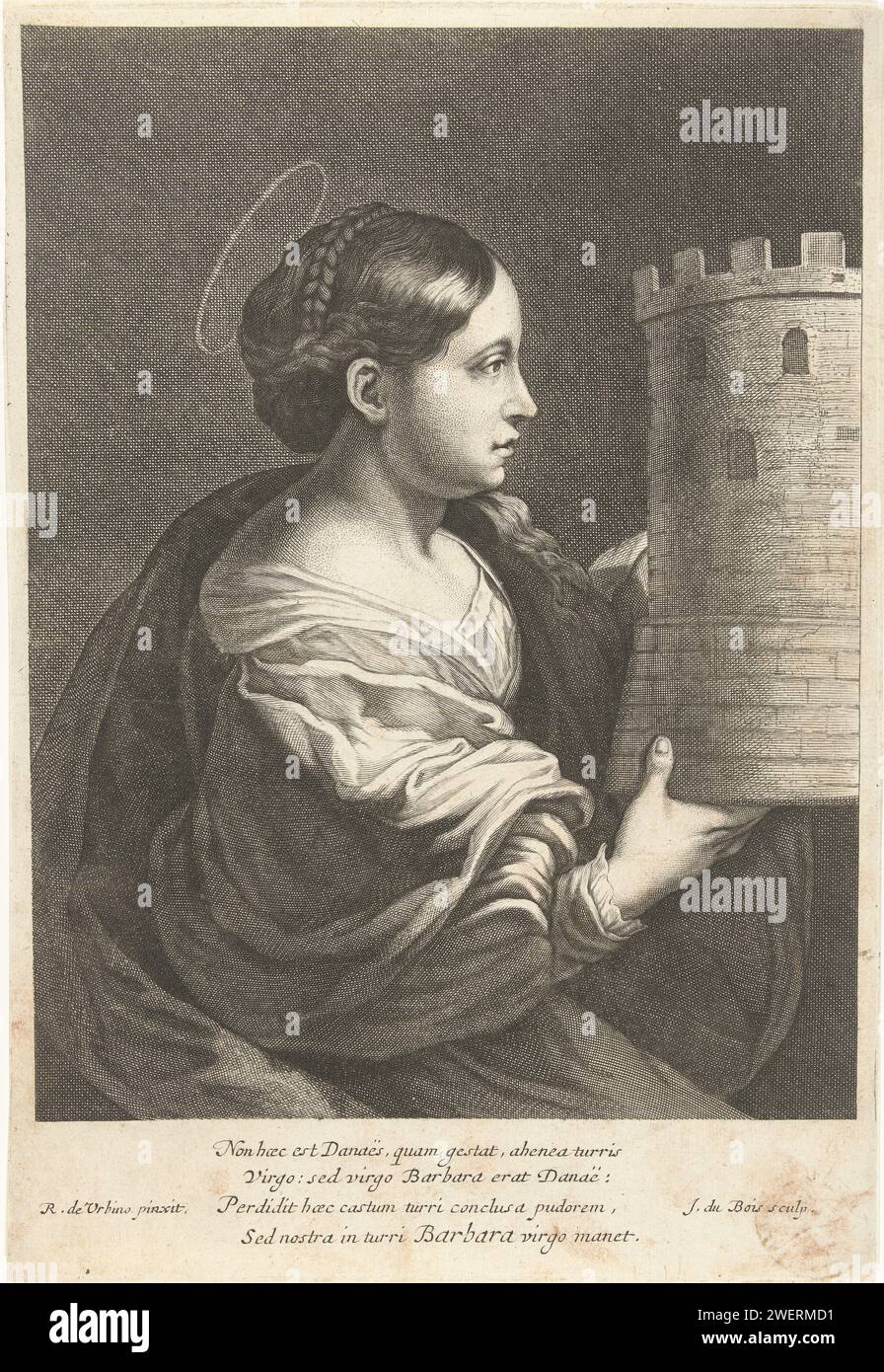 H. Barbara, J. Dubois, After Rafaël, 1645 - 1655 print Saint Barbara ...