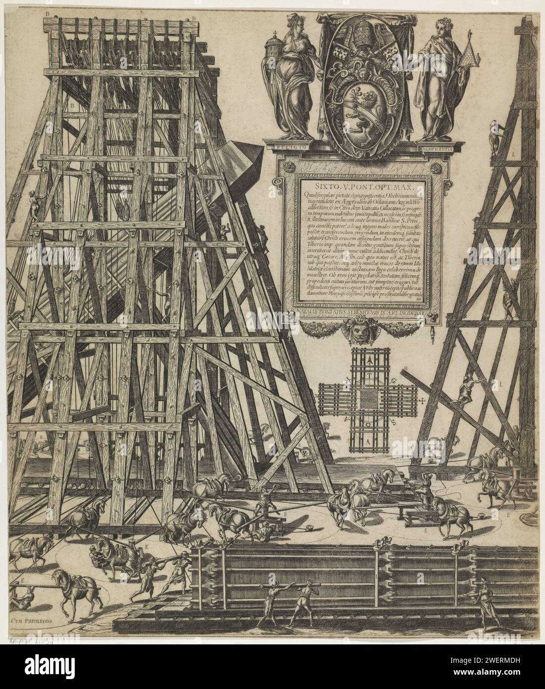 The raising of st peter's obelisk hi-res stock photography and images ...