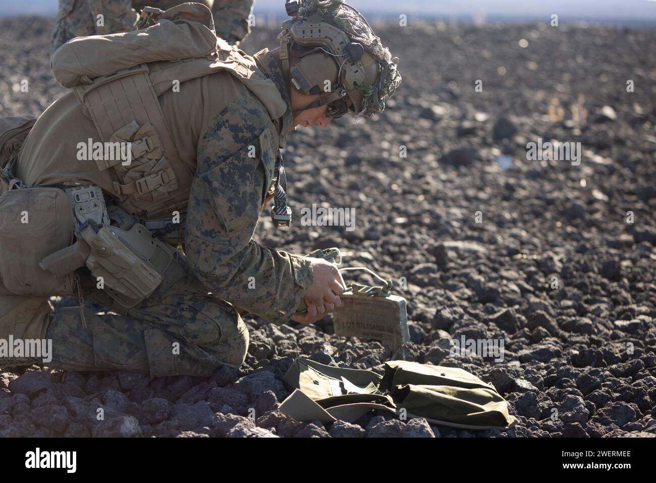 A U.S. Marine with 3d Littoral Combat Team, 3d Marine Littoral Regiment ...