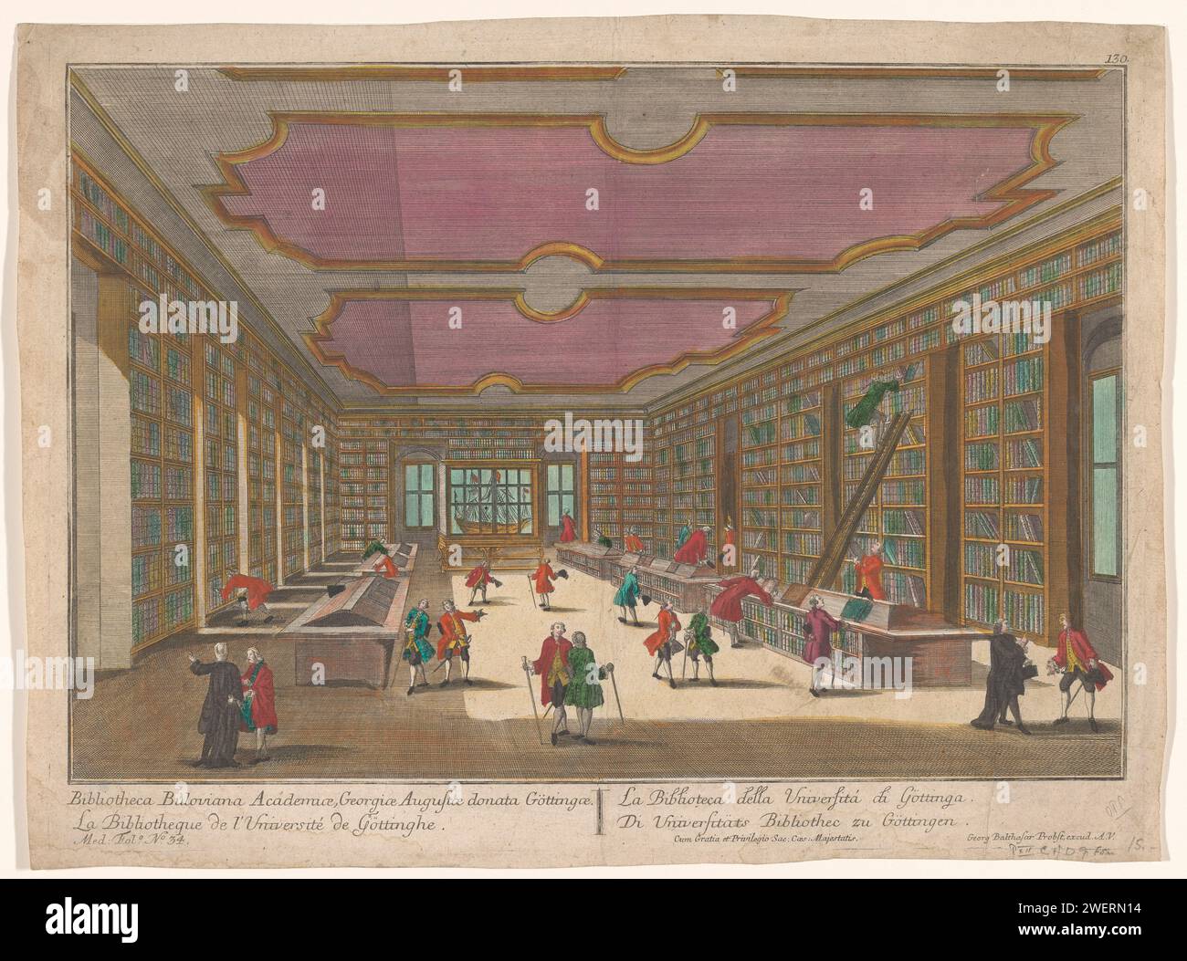 View of the Library of the University of Göttingen, Georg Balthasar ...