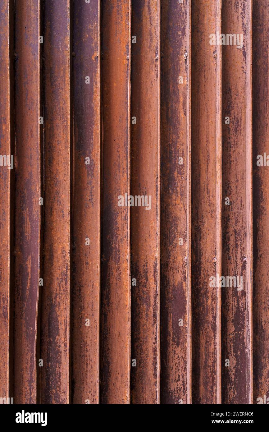 Warm Rustic Corrugated Iron Texture Stock Photo - Alamy