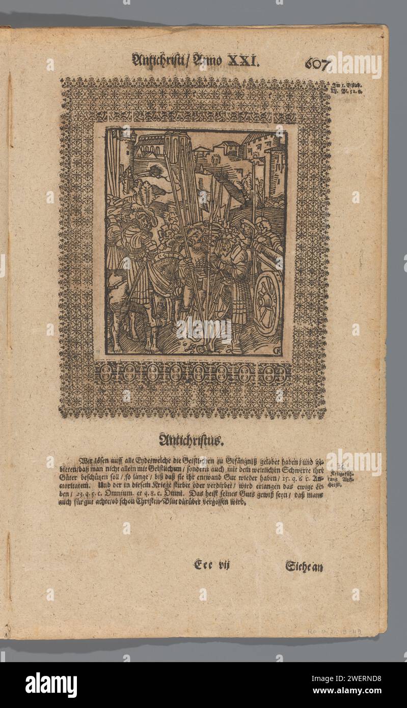 Paus commands an army, monogrammist GK (print maker, 17th century ...